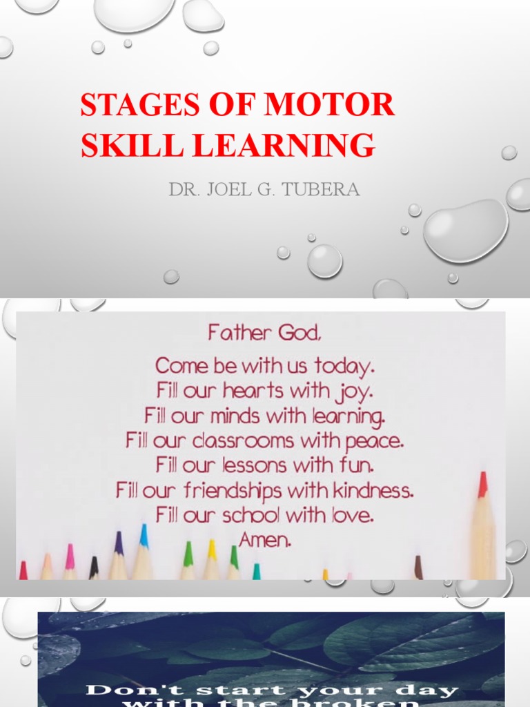 Stages of Motor Skill Learning | PDF | Learning | Cognition