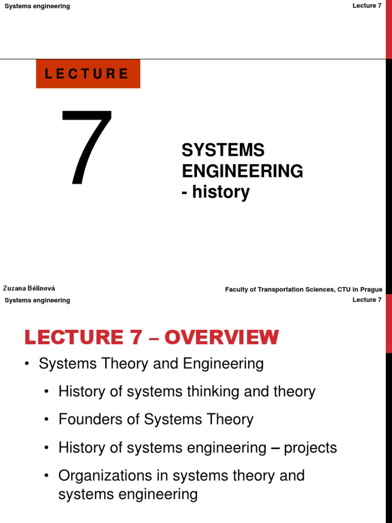 Systems Engineering History | PDF | Systems Theory | System