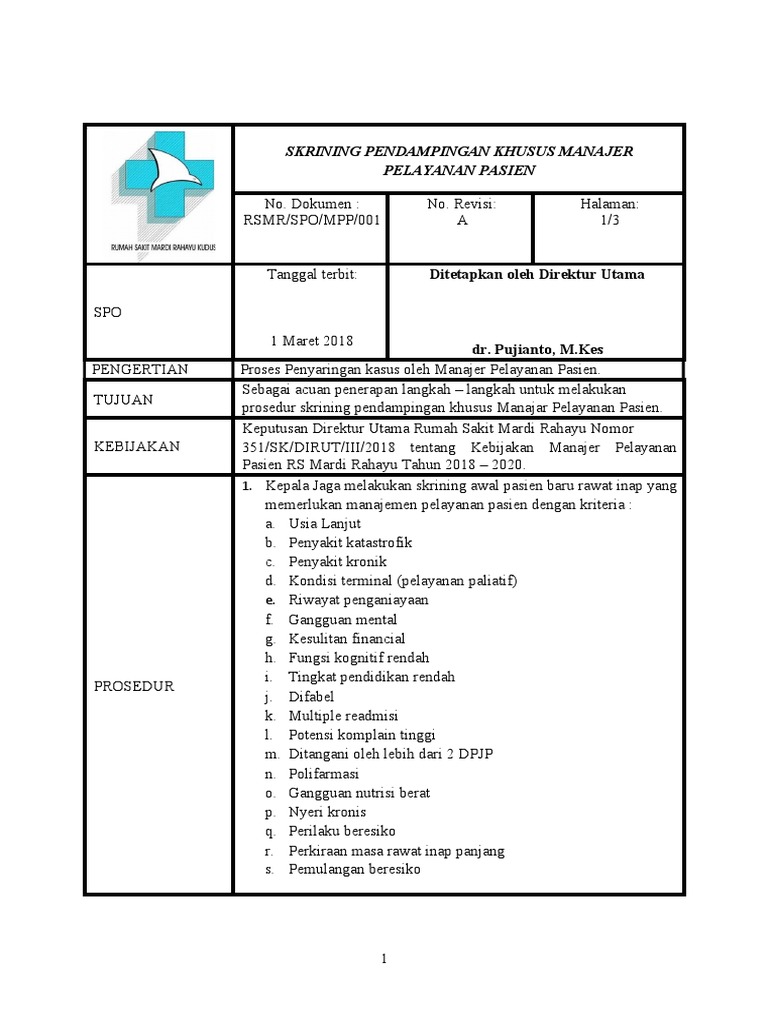 1 Spo Skrining MPP | PDF