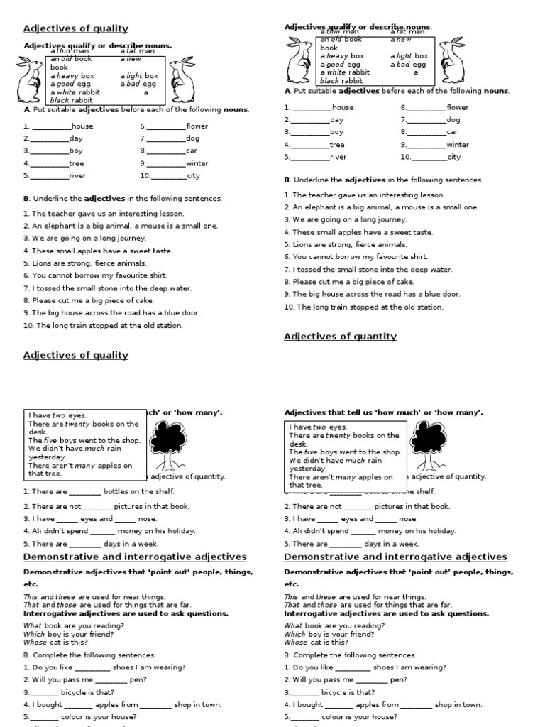 Adjectives of Quality | PDF | Adverb | Adjective