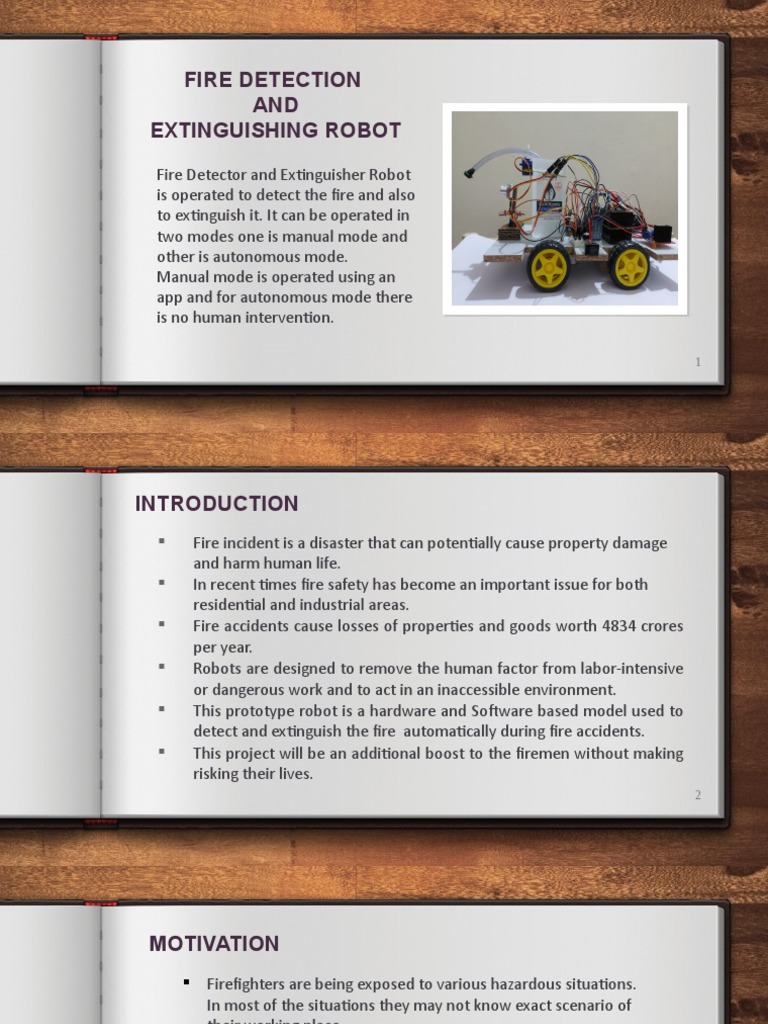 Project - Fire Detection and Extinguishing Robot | PDF | Robot | Robotics