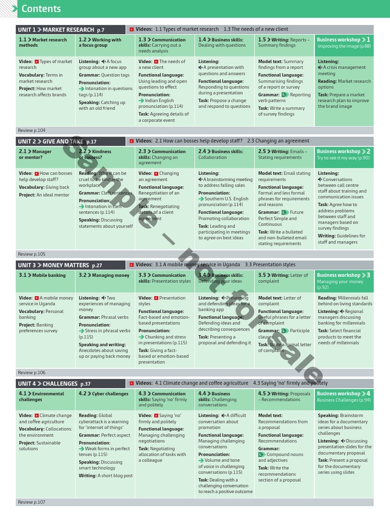 Business Partner B2+Coursebook Contents | PDF | Risk | English Language