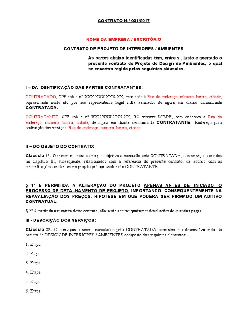 Modelo de Contrato | PDF