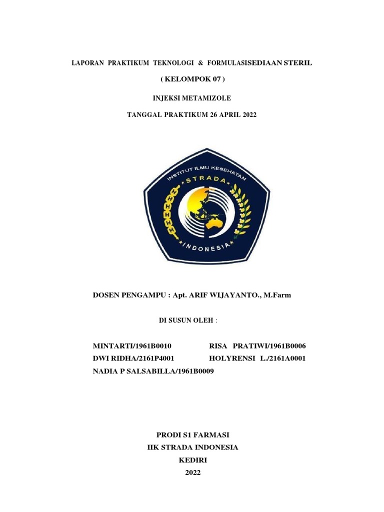 Praktikum Metamizole Injeksi Kel 07 | PDF