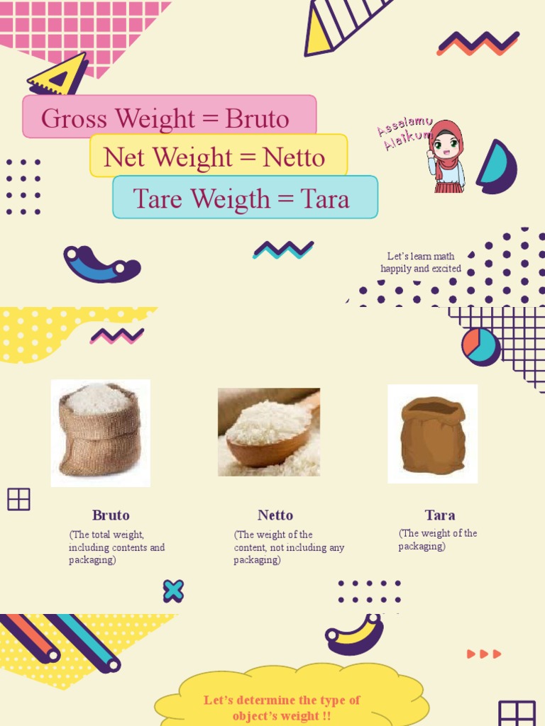 Bruto, Netto & Tara (Lesson 3) | PDF