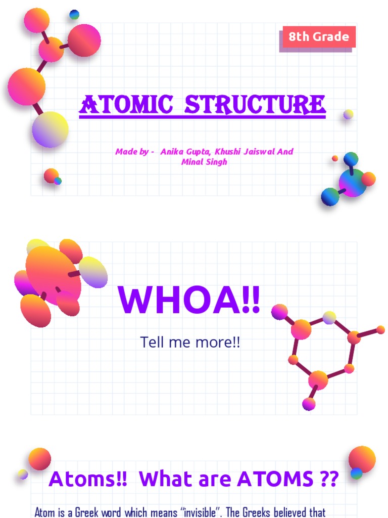 Robotics Presentation Atomic Structure Class 8th | PDF