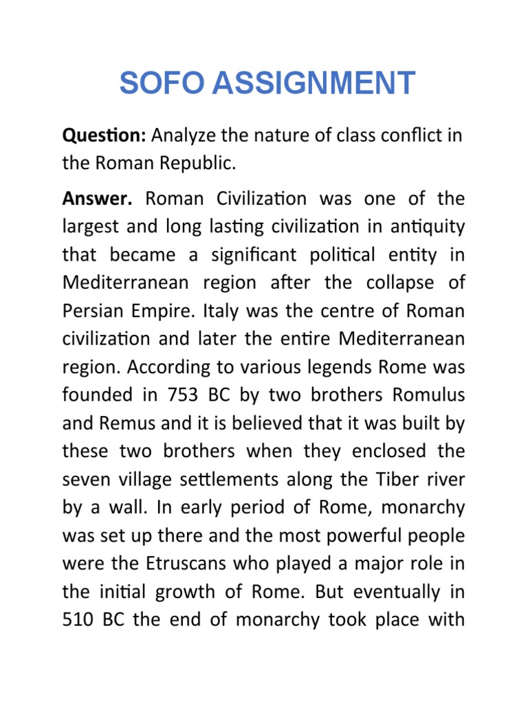 The Recurring Class Conflicts that Shaped Roman History: An Analysis of ...