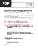 Working at Heights Rescue Procedure | PDF | Emergency | Major Trauma