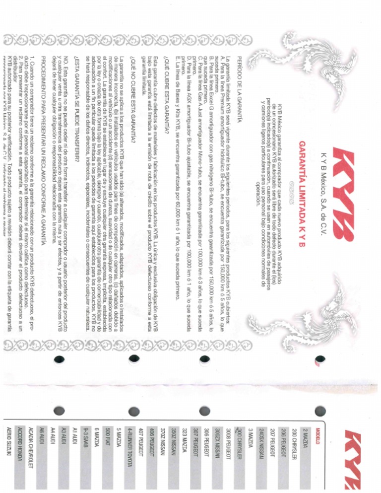 Garantia KYB | PDF