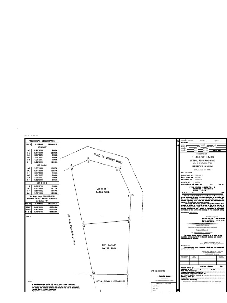 Plan of Land: L M B Form No. GSD C-1 | PDF