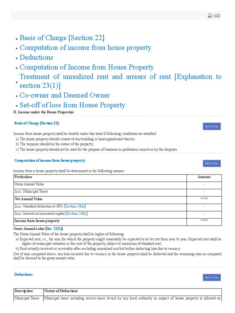 House Property | PDF | Tax Deduction | Loans