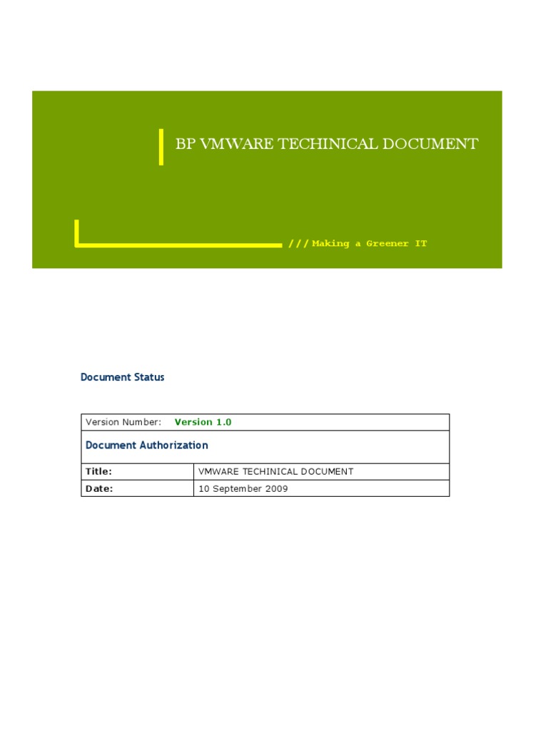 Vmware Techinical Document | PDF | Virtual Machine | V Mware