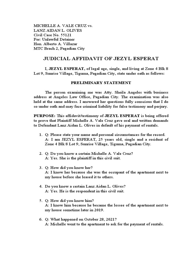 Judicial Affidavits - Complaint | PDF | Perjury | Affidavit