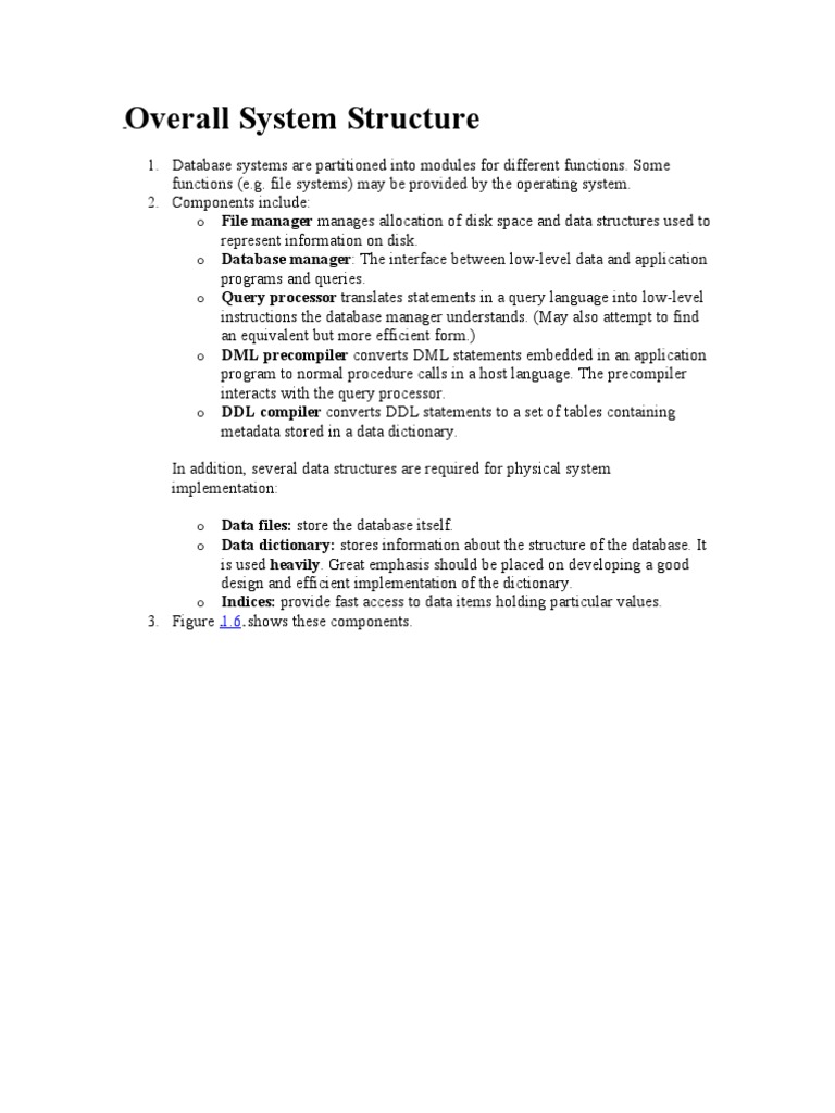 Overall System Structure | PDF | Object (Computer Science) | Databases