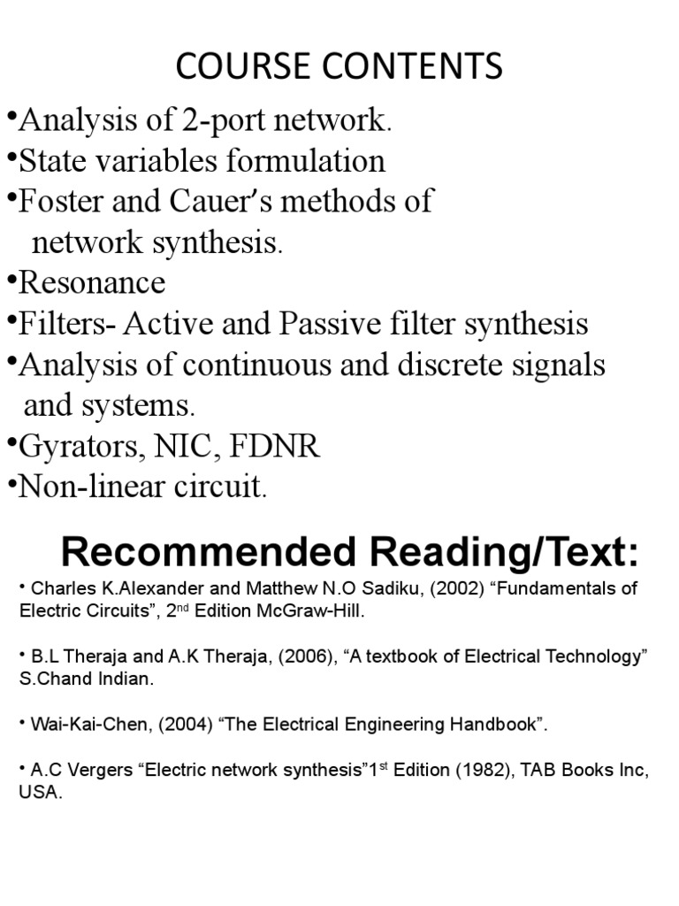 EIE324 2port | PDF | Electrical Network | Electronics