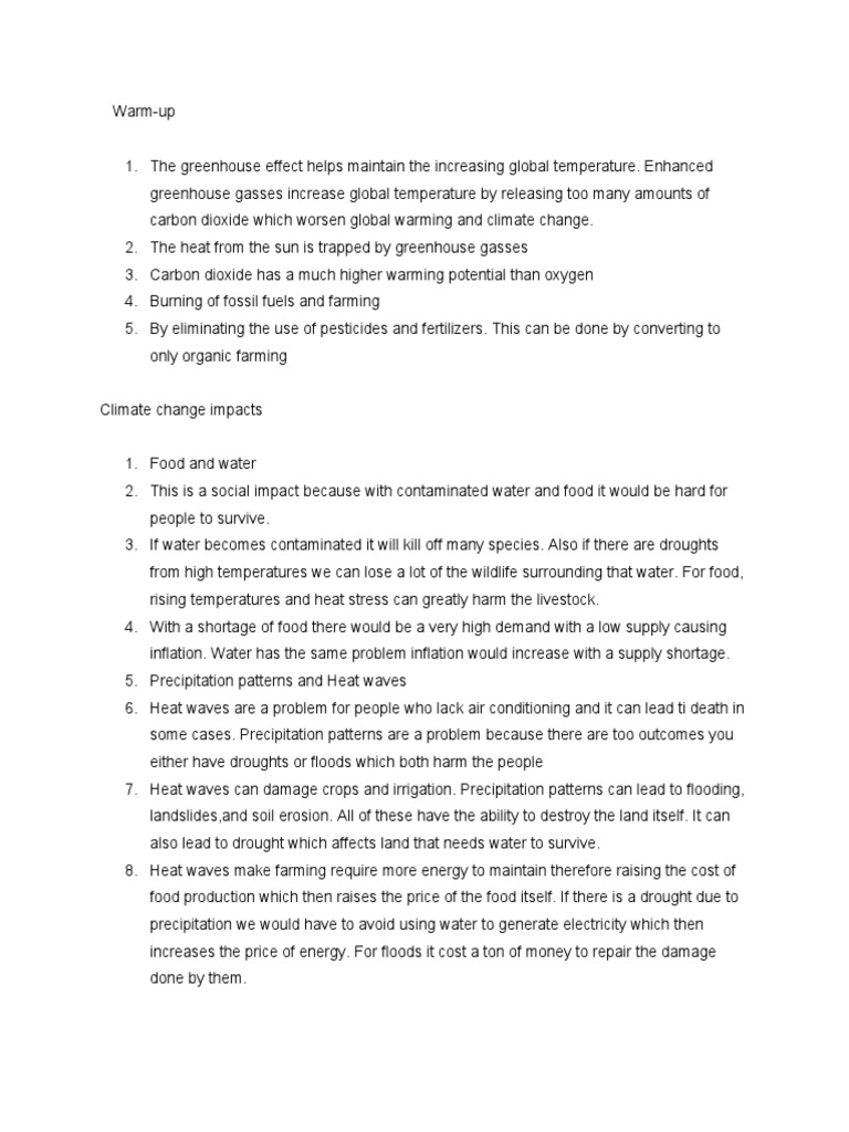 Climate Change Feedback Loops | PDF | Climate Change | Drought