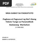 Final Exam Grade 11 Pagbasa at Pagsusuri | PDF