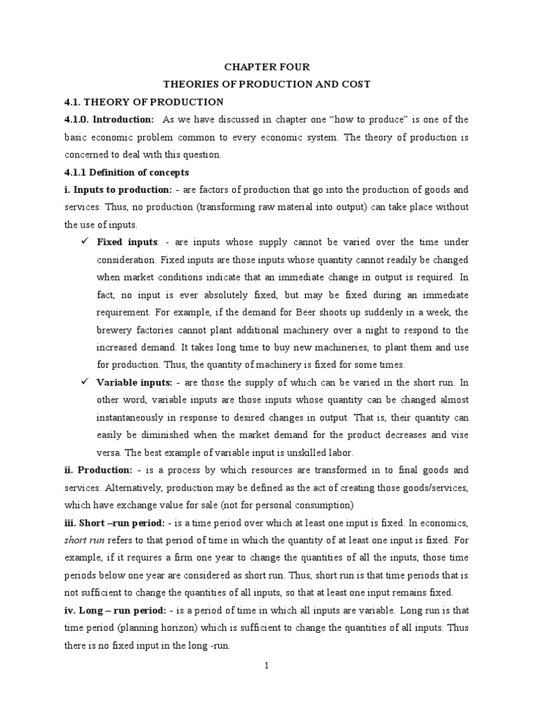 Chapter 4 Economics | PDF | Marginal Cost | Production Function