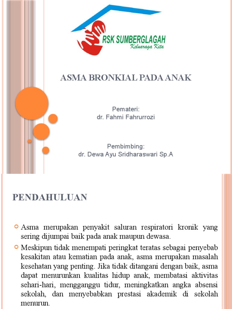 Asma Bronkial Pada Anak | PDF