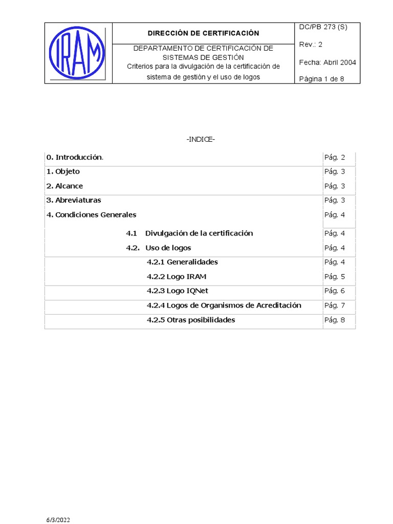 Criterios Iram Uso de Logos | PDF | Sistema de manejo de calidad ...