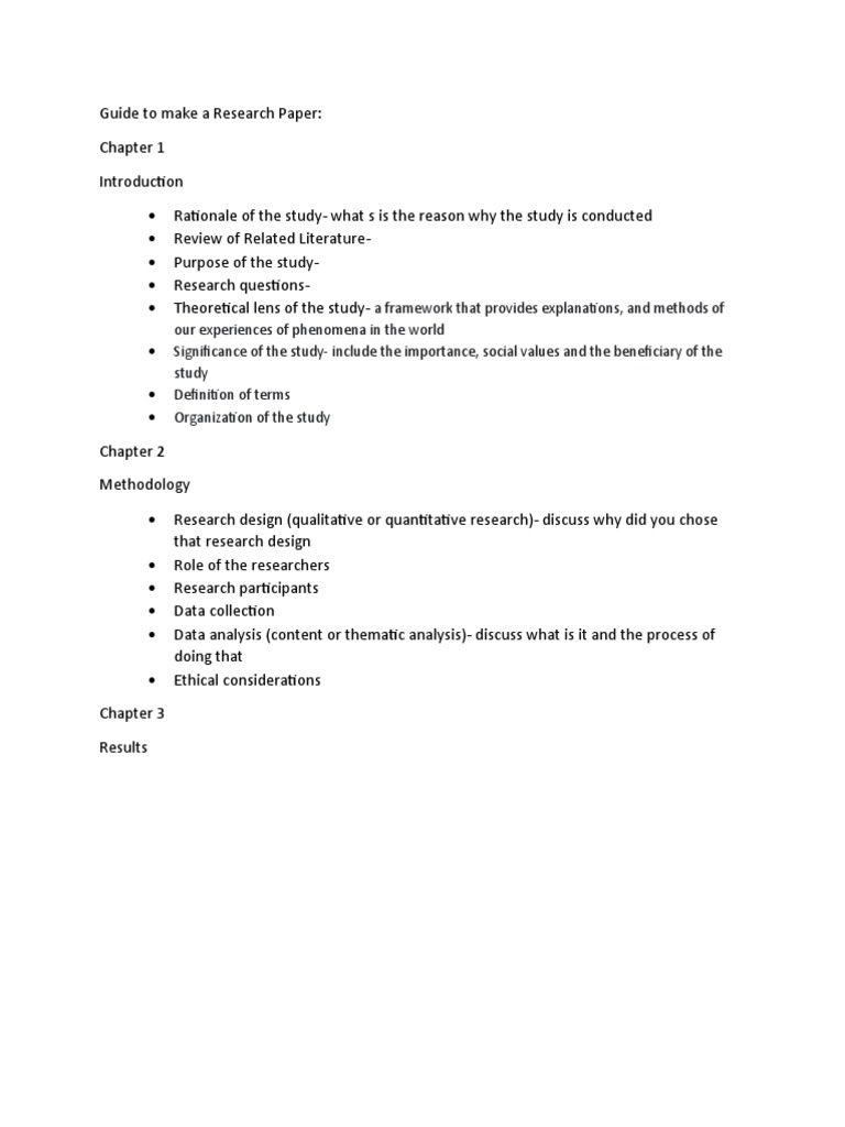 Guide To Make A Research Paper | PDF