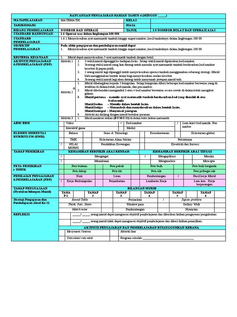 Murid Membuat Latihan (BT M/S 22) Di Dalam Buku Latihan Matematik | PDF