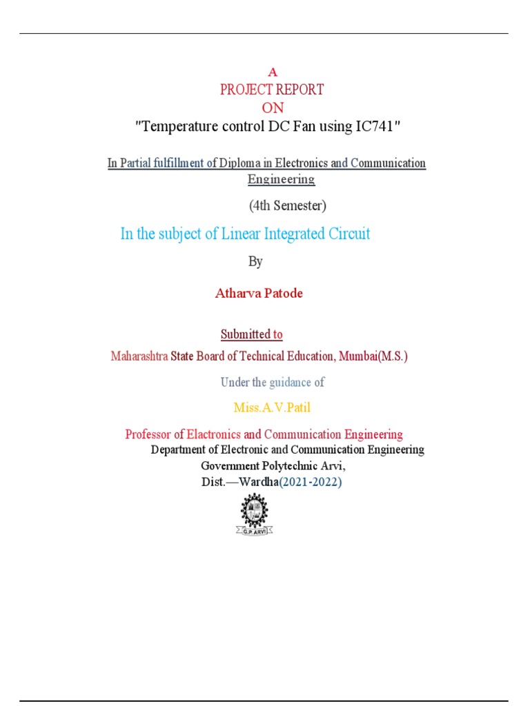 Micro Project LIC | PDF | Operational Amplifier | Voltage
