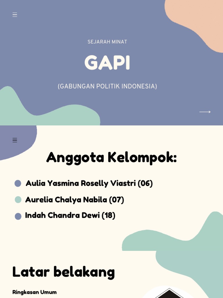 Sejarah dan Tujuan GAPI Indonesia | PDF | Politik | Ilmu Sosial