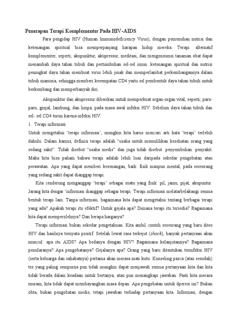 Penerapan Terapi Komplementer | PDF