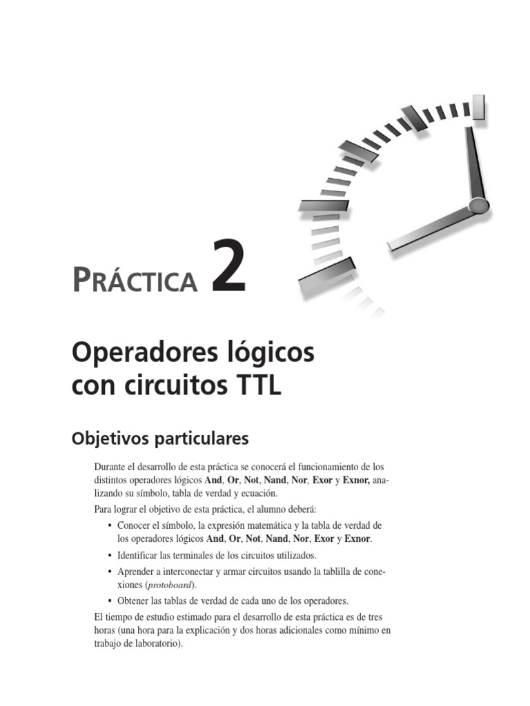 Práctica 2 Electronica Digital Pdf Puerta Lógica Matemáticas