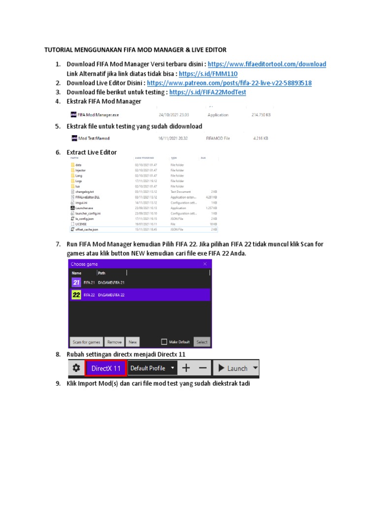 Test Fifa Mod Manager - Live Editor | PDF