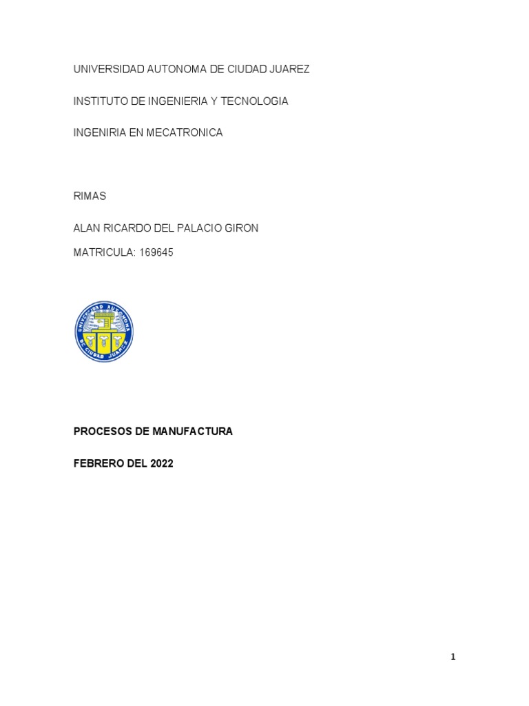 Alan Del Palacio Giron Rimado | PDF | Herramientas | Tornillo