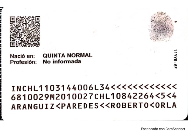 Cedula de Identidad Lado B | PDF