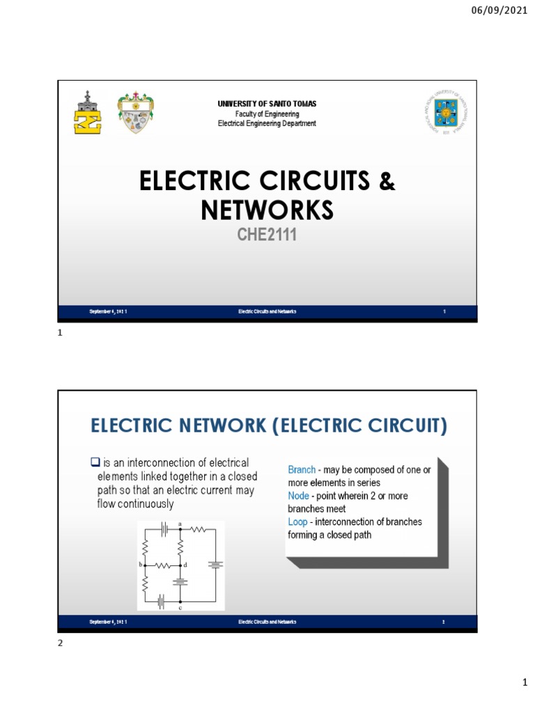 Electric Circuit and Network | PDF | Electrical Network | Voltage