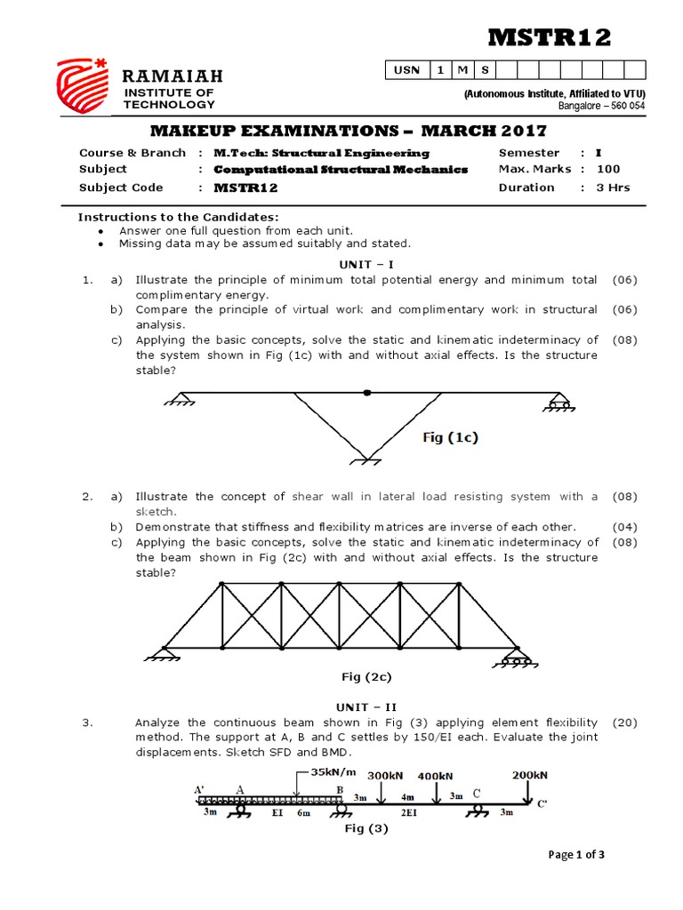 Computational Structural Engineering | PDF | Stiffness | Matrix ...
