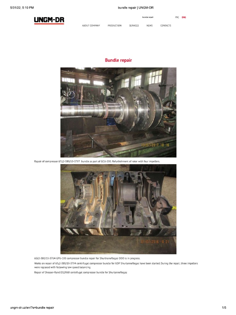 Dresser Rand Bundle Repair Overhaul Compressor | PDF