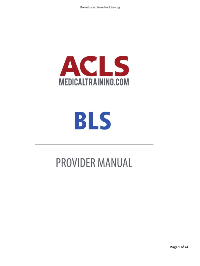 Updated BLS Provider Manual | PDF | Cardiopulmonary Resuscitation ...