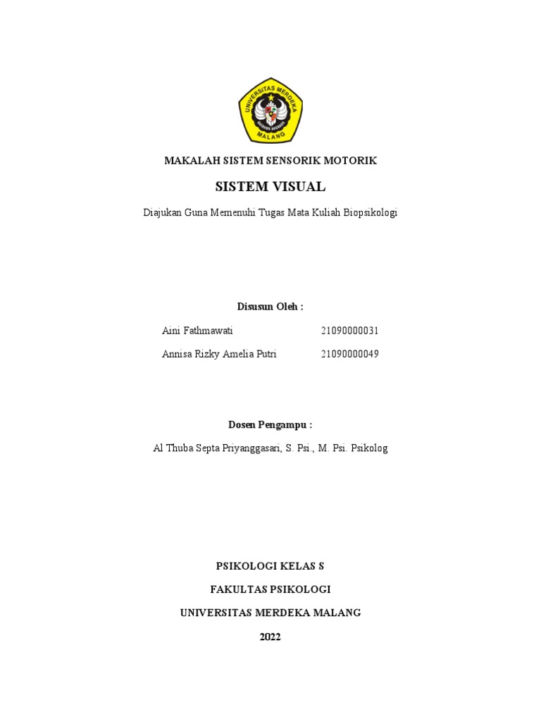 Sistem Visual: Anatomi dan Mekanisme | PDF