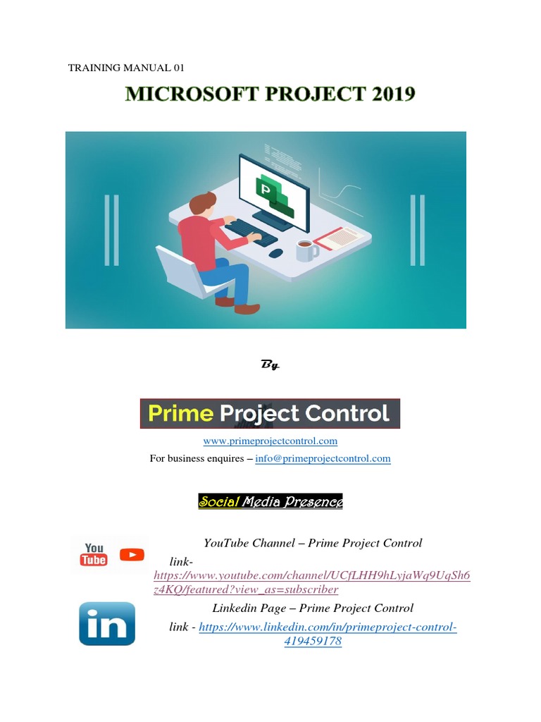 Training Manual Microsoft Project 2019 | PDF | Microsoft Excel | Software