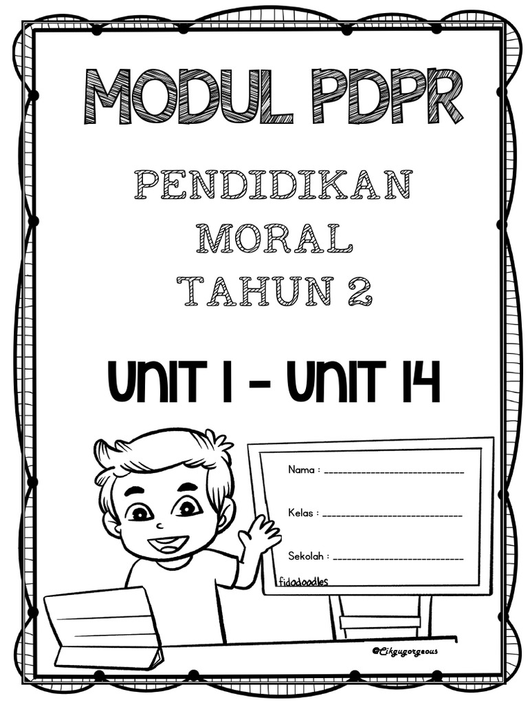 Modul PBD PDPR Moral Tahun 2 Cikgu Gorgeous 2021 | PDF