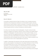 Reflective Cover Letter | PDF | Essays | Brainstorming