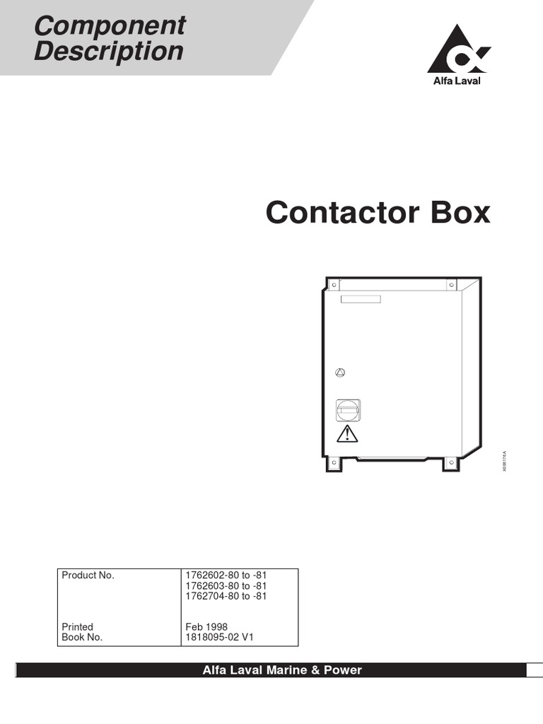 Contactor Box: Component Description | PDF | Power Supply | Electrical ...