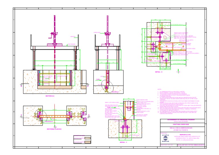 Under-Sluice Gate Drawings | PDF | Manufactured Goods | Economic Sectors