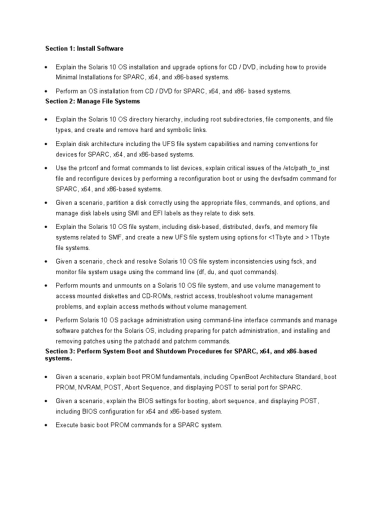 Section 1: Install Software | PDF | File System | Booting