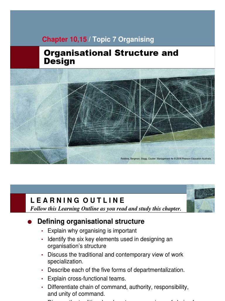 Organisational Structure and Design: Chapter 10,15 | PDF ...
