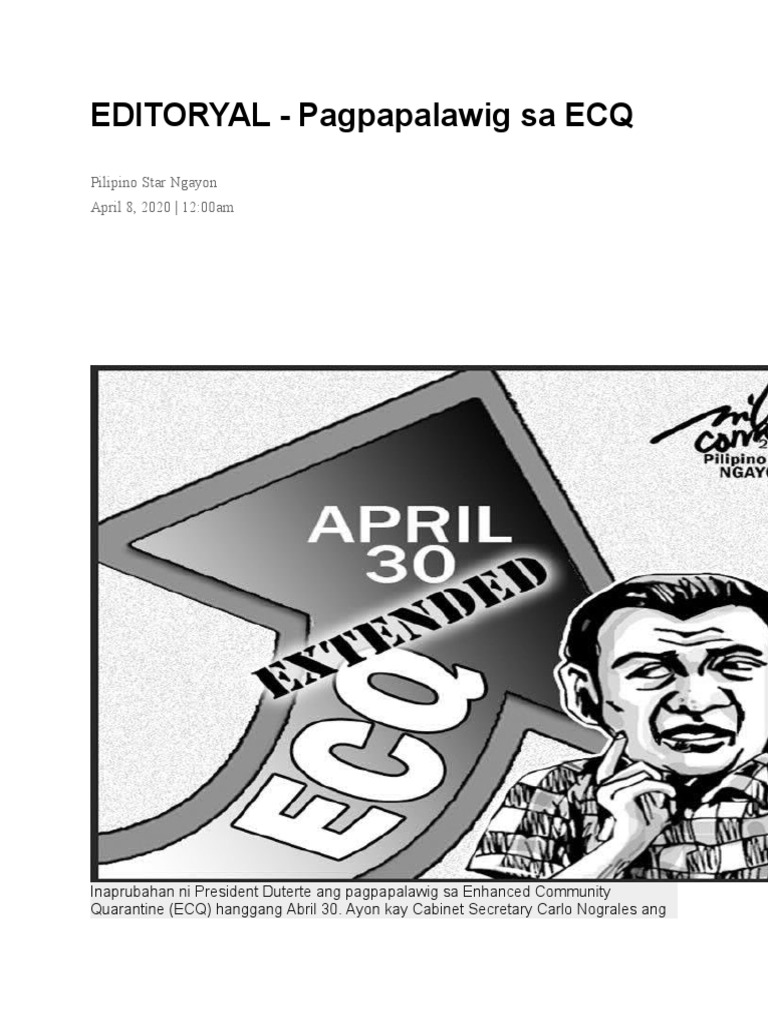 Mga Halimbawa NG Editoryal | PDF