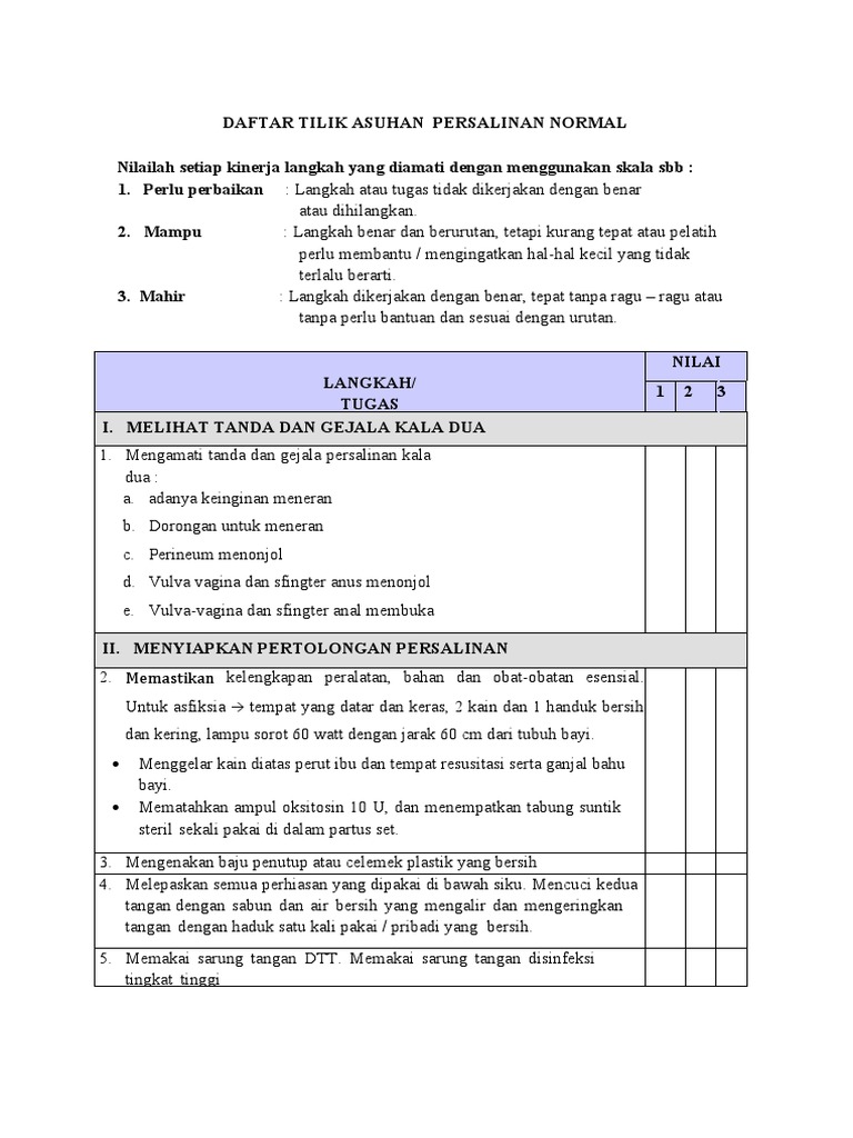 DAFTAR TILIK PRINT Apn | PDF