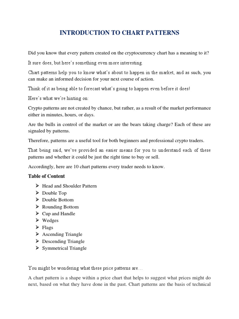 Introduction To Chart Patterns | PDF | Market Trend | Contract For ...