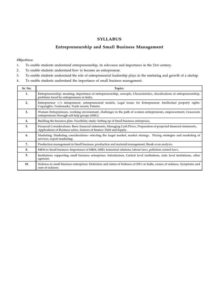 Entrepreneurship and Small Business Notes | PDF | Entrepreneurship ...