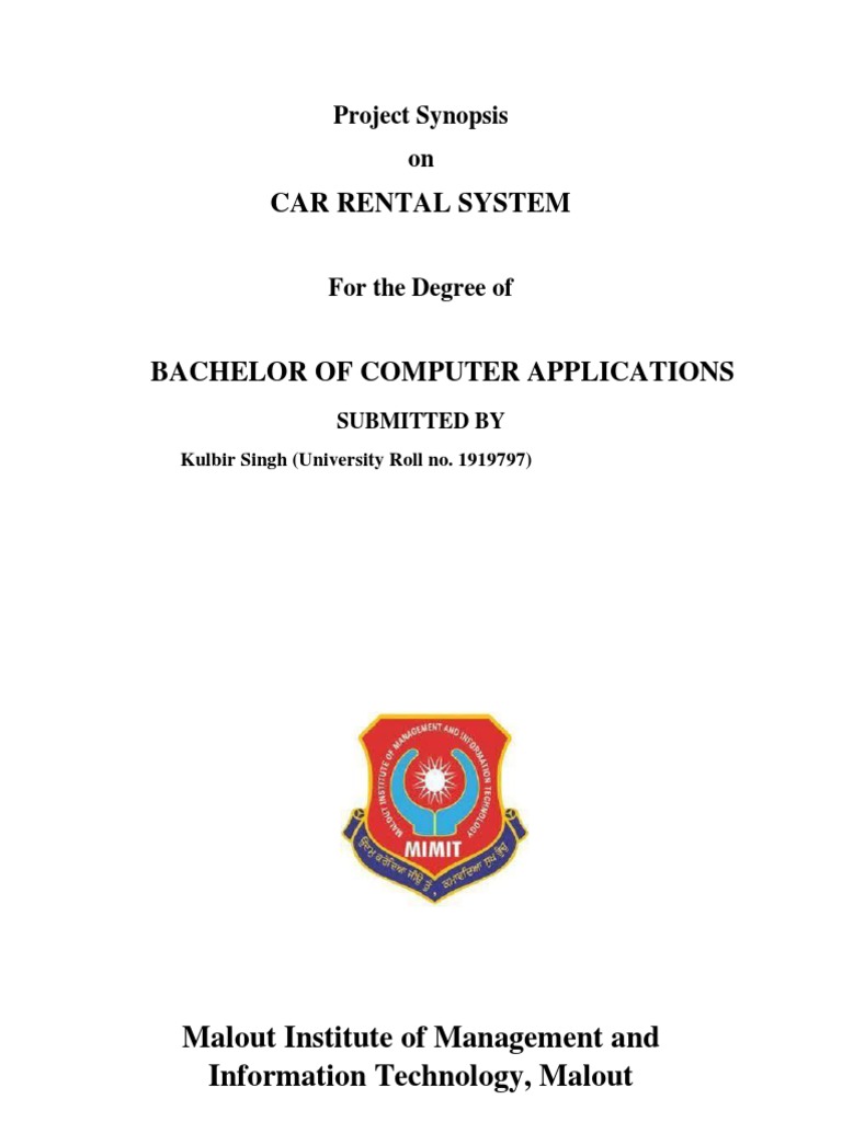 Car Rental System | PDF | Car Rental | Feasibility Study